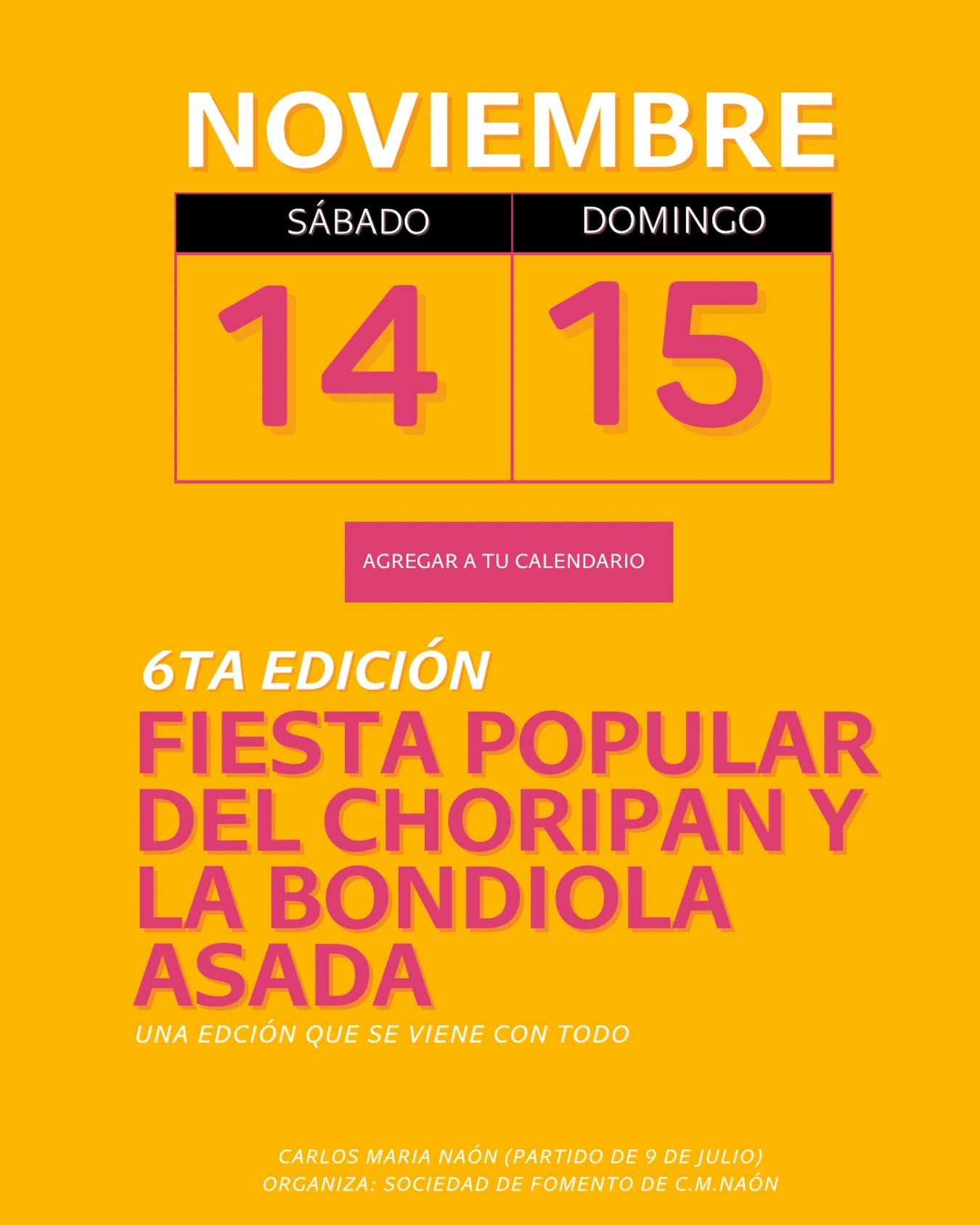 La Fiesta del Choripán y la Bondiola ya tiene fecha asignada | La ...